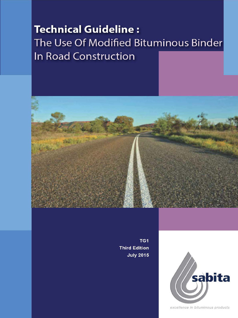 TG1-2015 - Use of Modified Bituminous Binder in Road Construction | PDF
