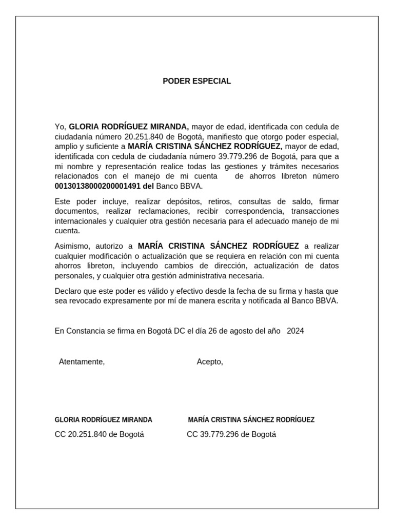 PODER ESPECIAL BANCOS | PDF