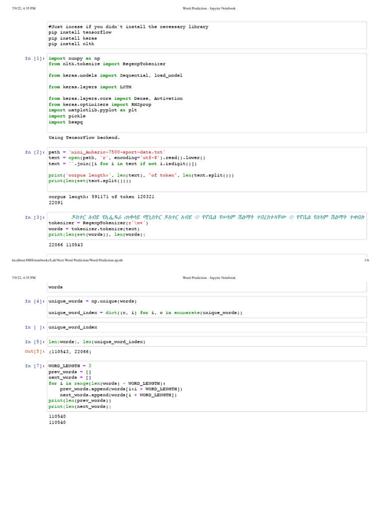 Word Prediction | PDF