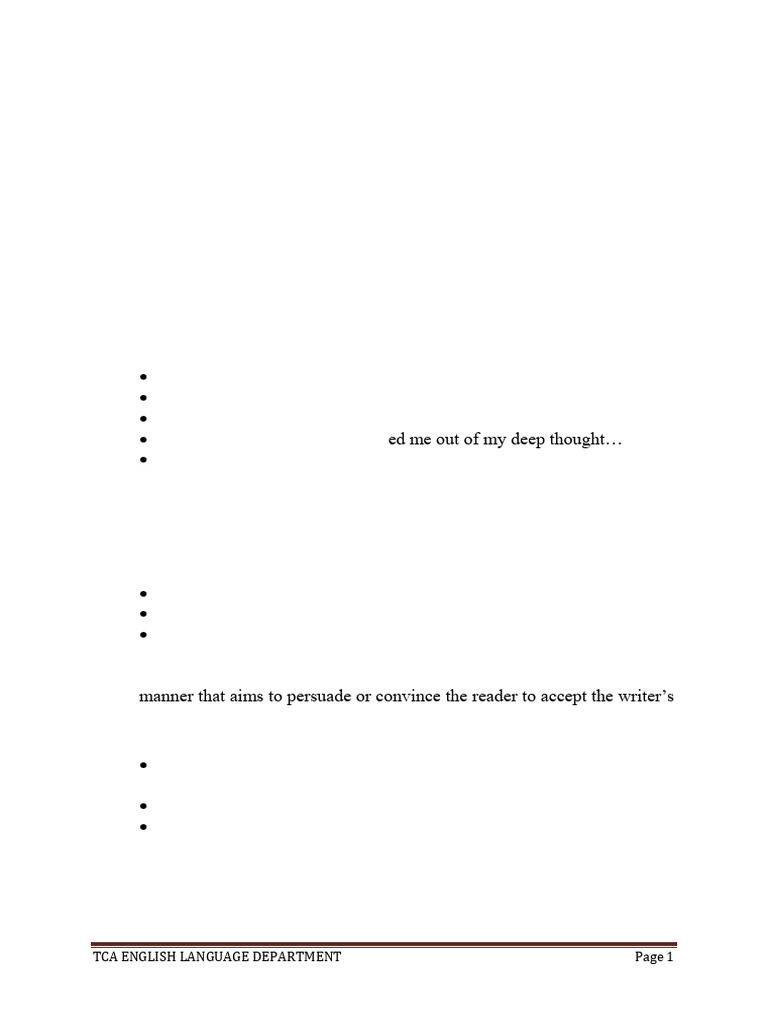 S.3 & S.4 English Language Paper I Composition Writing Notes | PDF