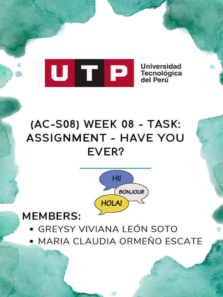 S08.s1 TAREA INGLES | PDF