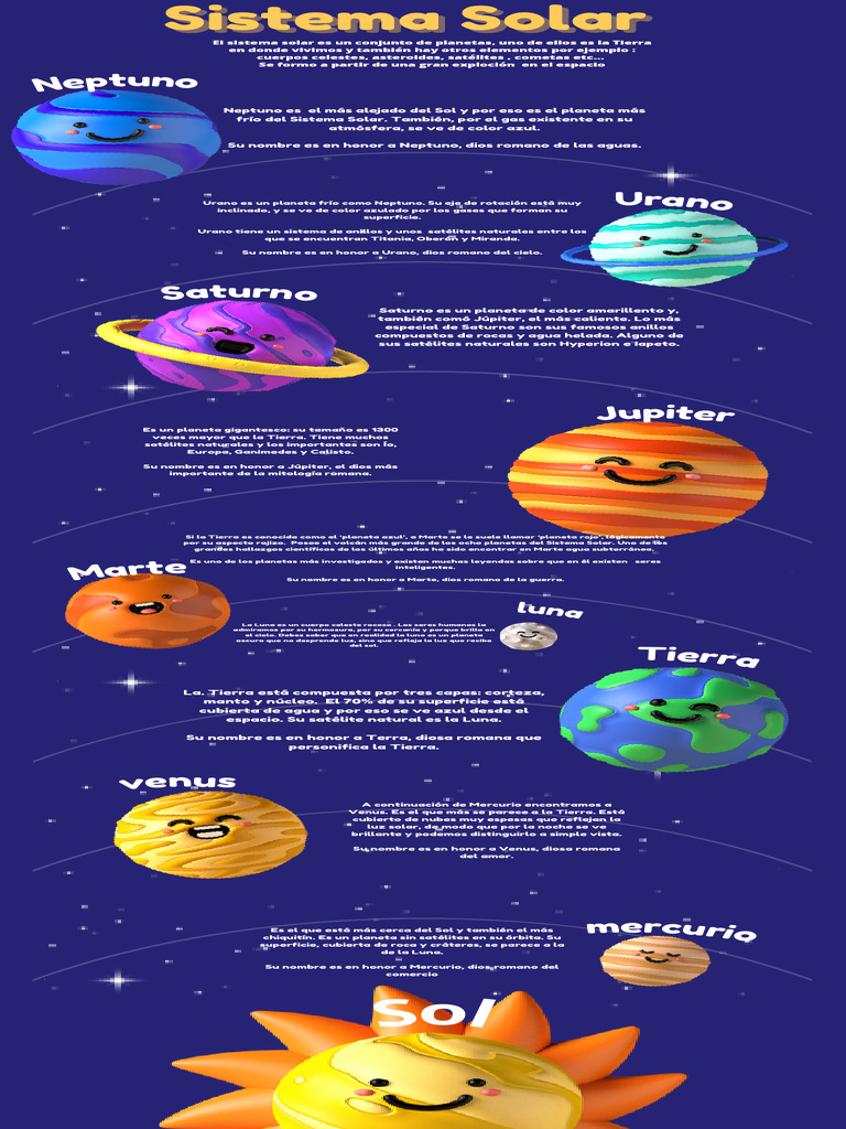 Blue 3d Solar System Planets Kids Bookmark | PDF