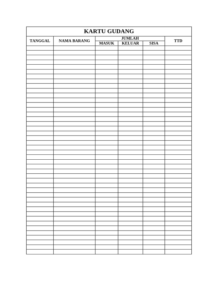 Kartu Gudang | PDF