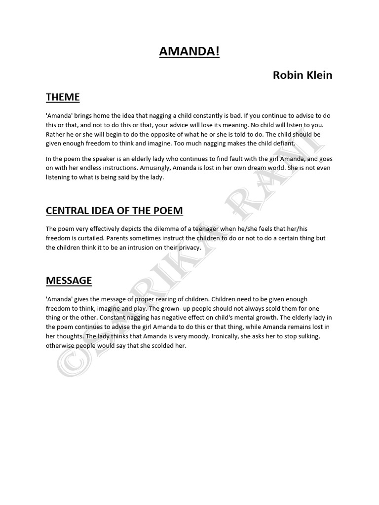 AMANDA | PDF