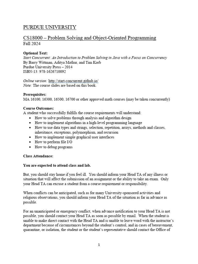 CS 180 Syllabus | PDF