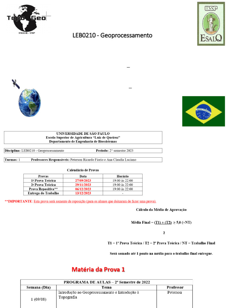 Aula 01 Introducao Geo Sig Leb0210 | PDF