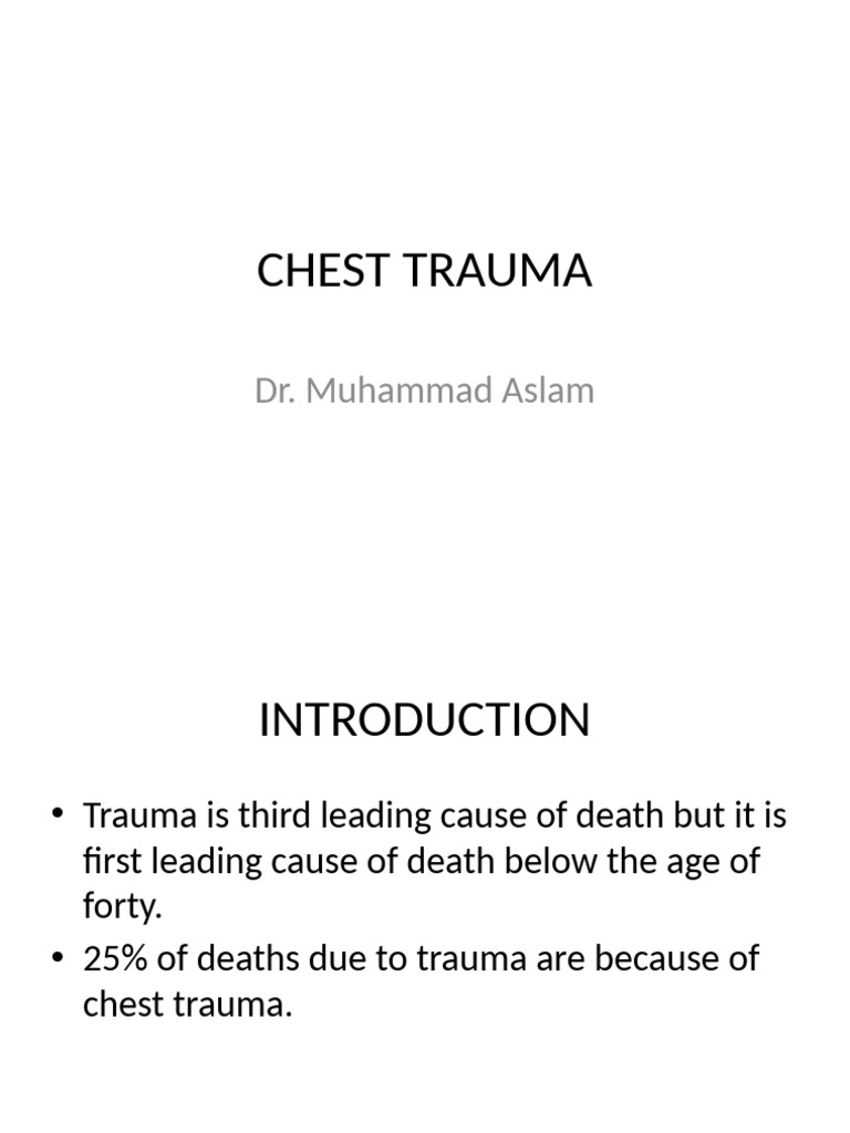 Chest Trauma | PDF