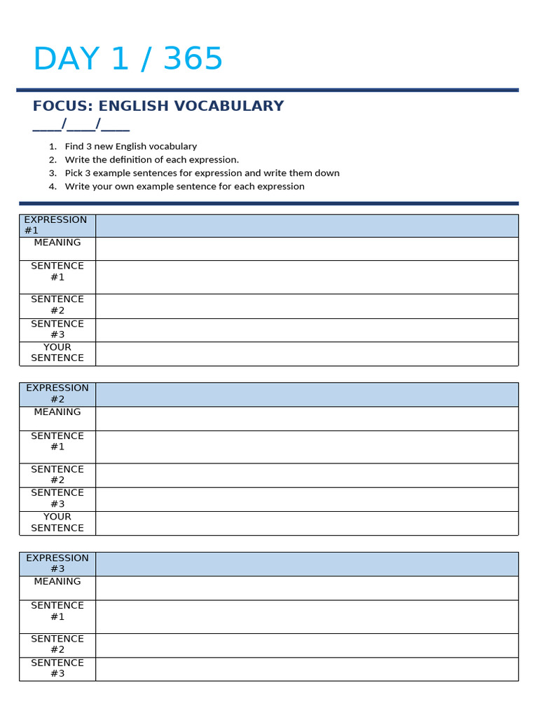 365 - Day English Study Pan | PDF
