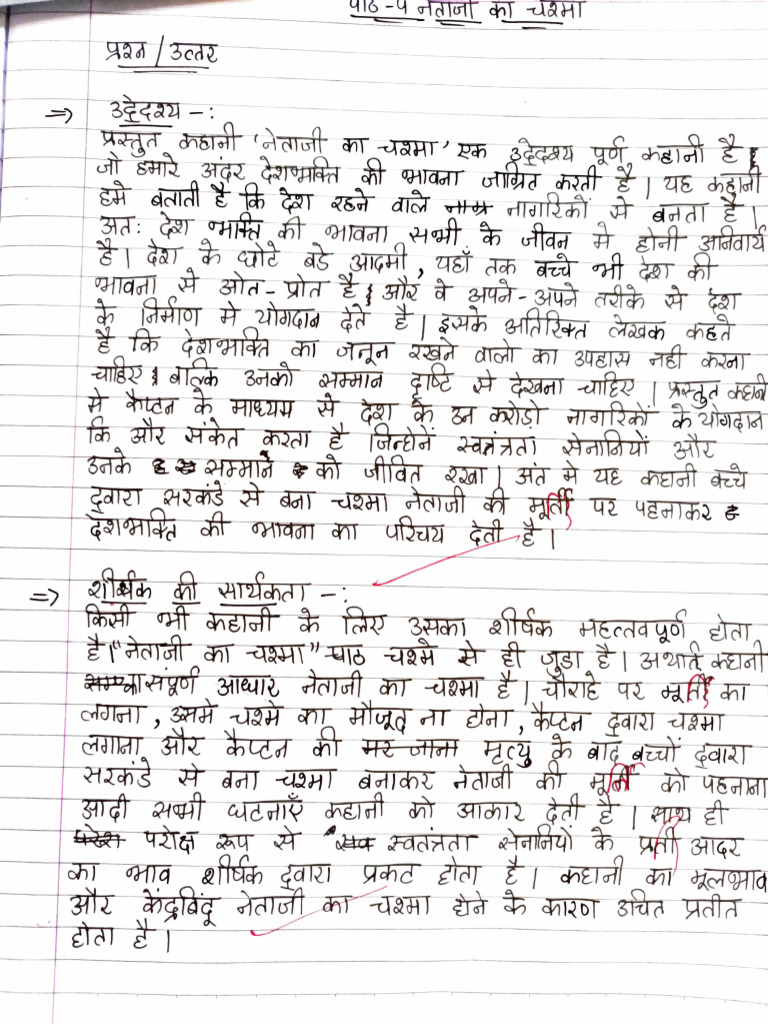 neta ji ka chashma questions and answers | PDF