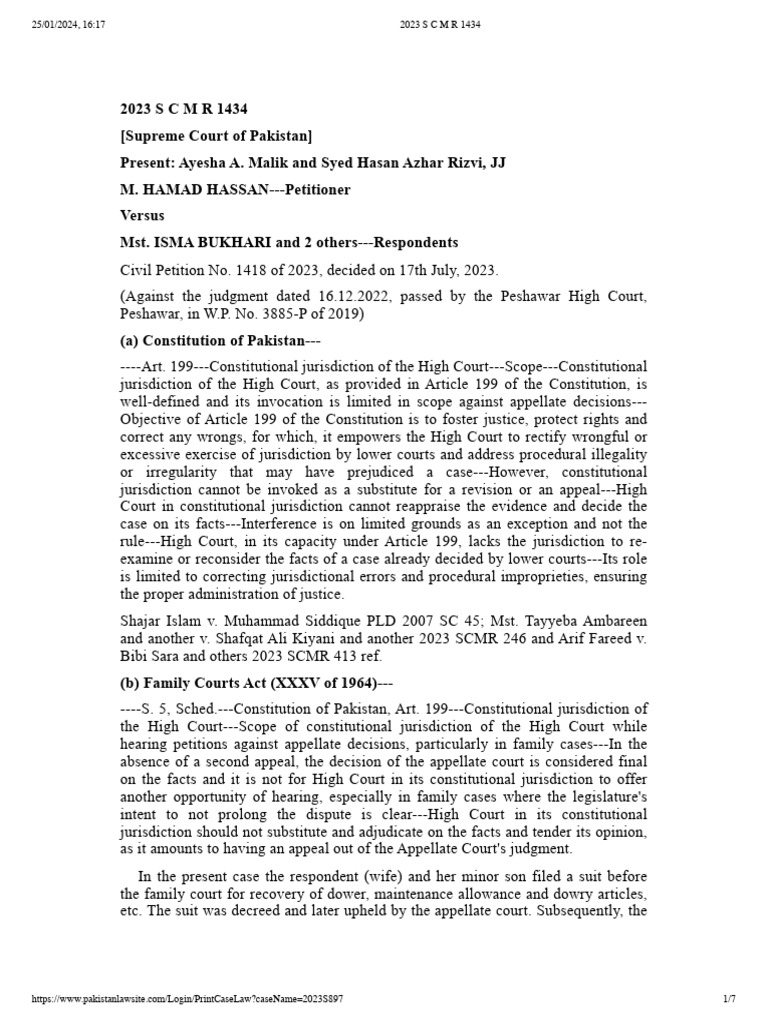 2023 SCMR 1434 | PDF