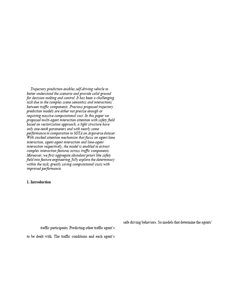 Multi-Agent Interaction Attention With Safety Field For Trajectory ...