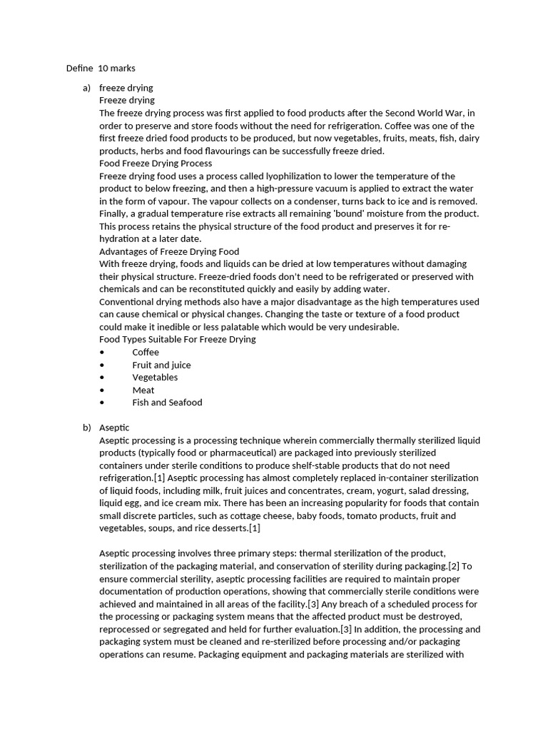 Food Preservation Paper III | PDF