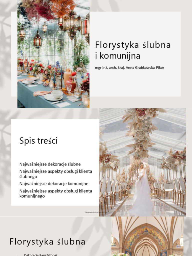 Florystyka Slubna I Komunijna | PDF