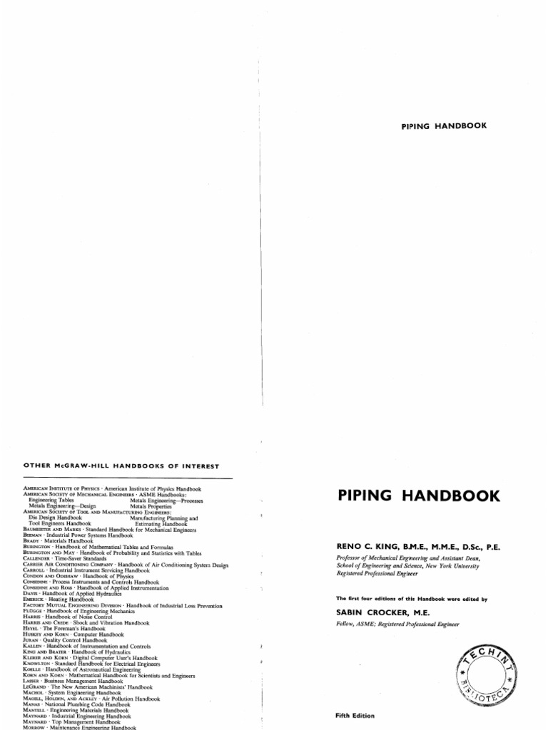 Piping Handbook MACKGRAUW HILL | PDF