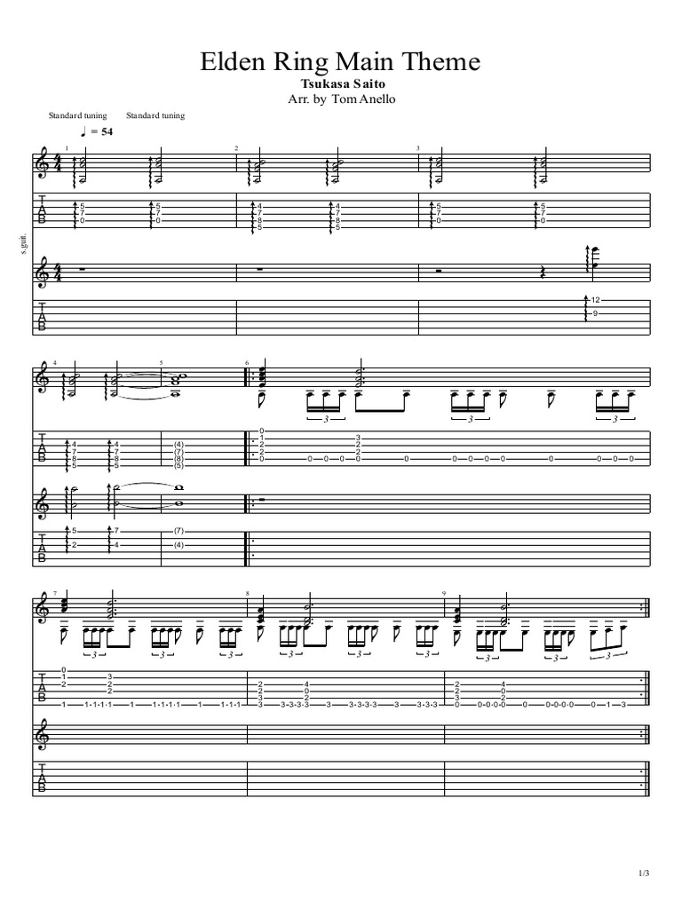 Elden Ring Main Theme | PDF