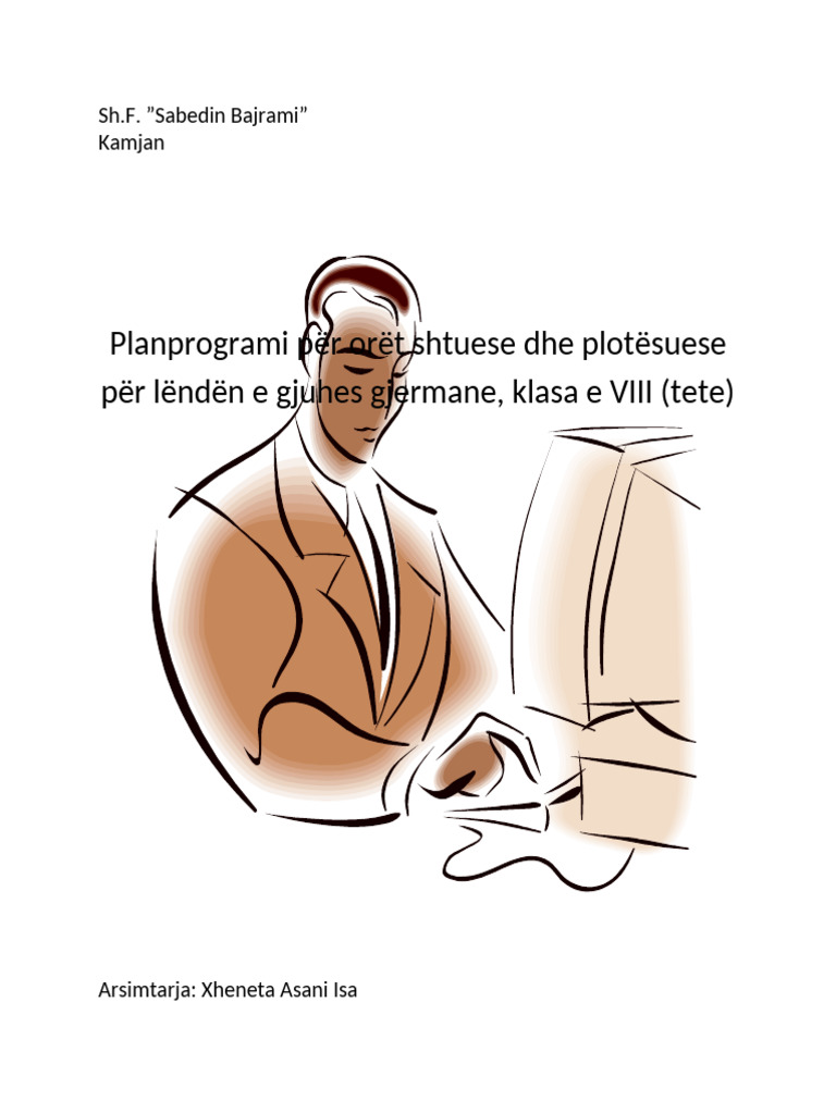 Plani Per Oret Plotesuese Dhe Shtuese VIII | PDF