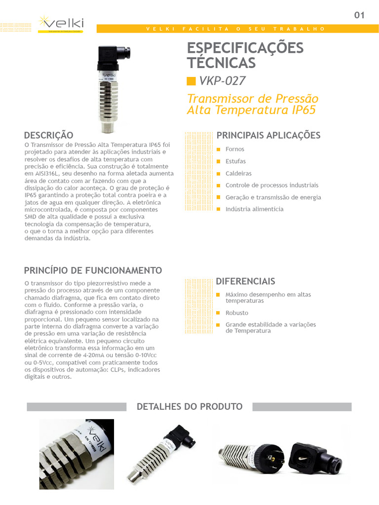 Velki Manual VKP 027 Alta Temperatura Ip65 | PDF