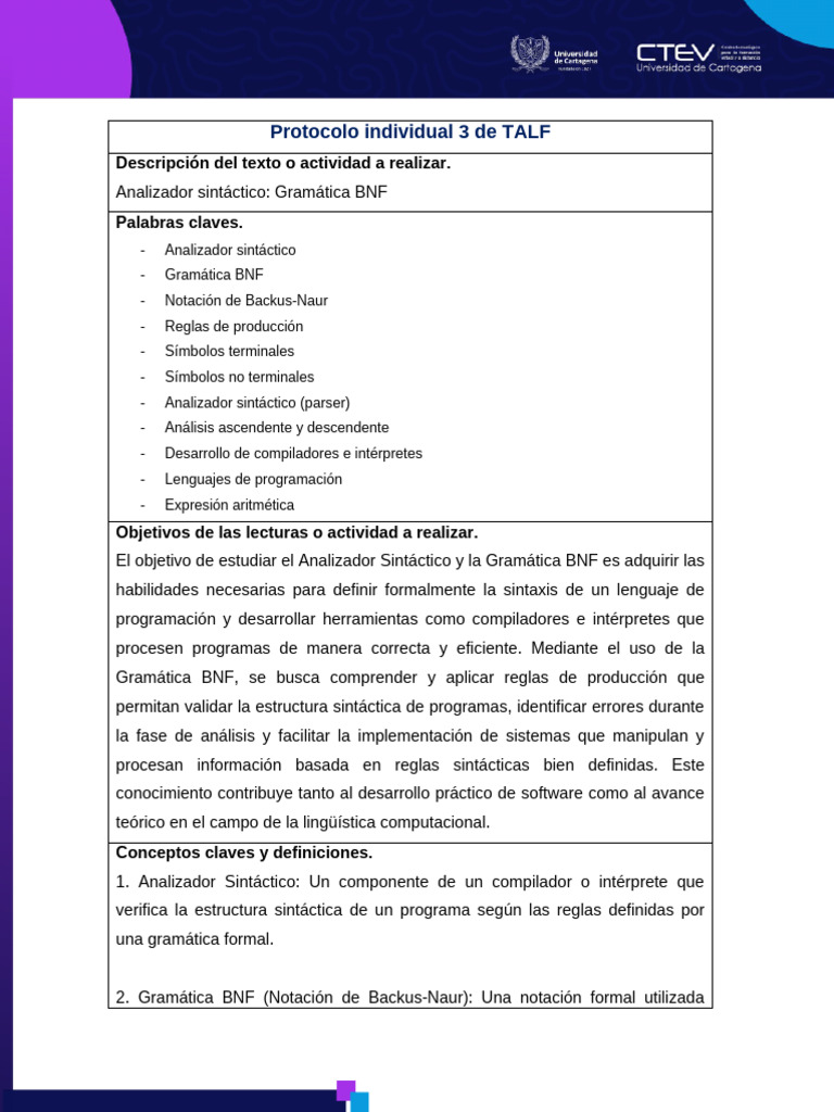 P. Individual 3 de TALF | PDF