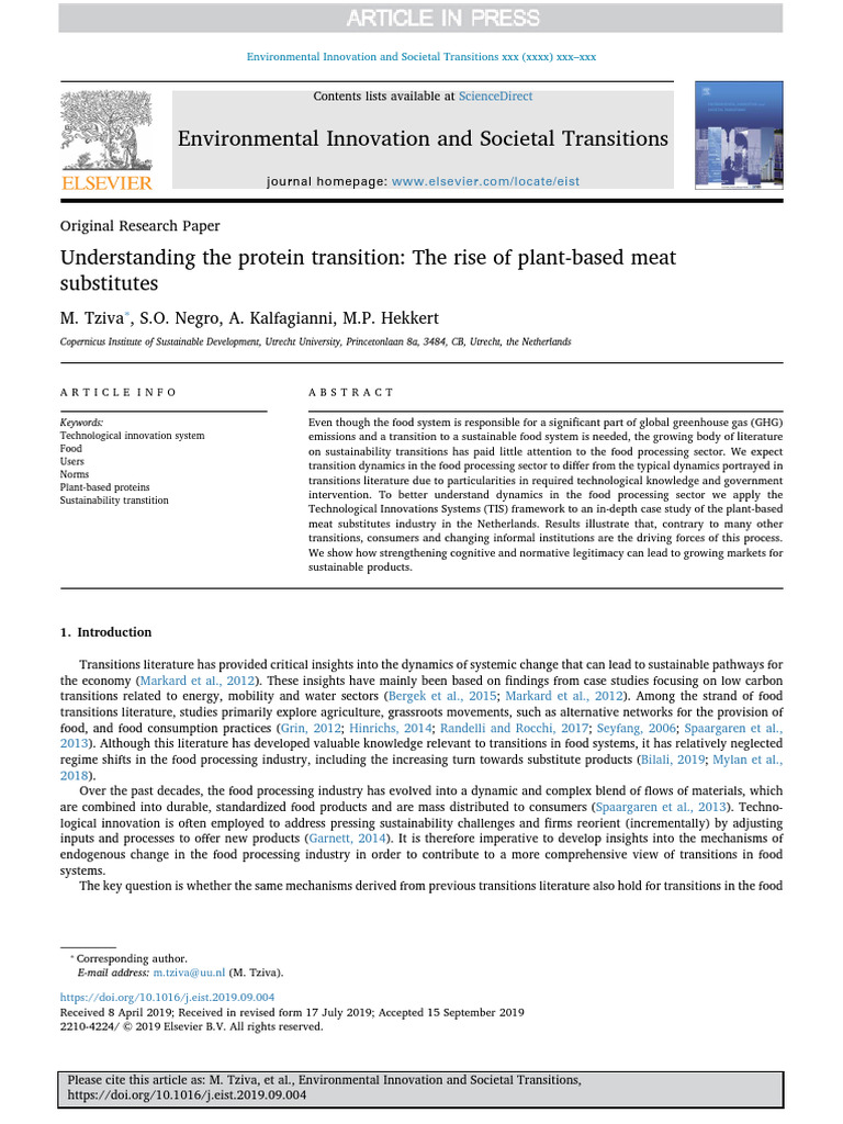 Understanding the Protein Transition the Rise of p | PDF