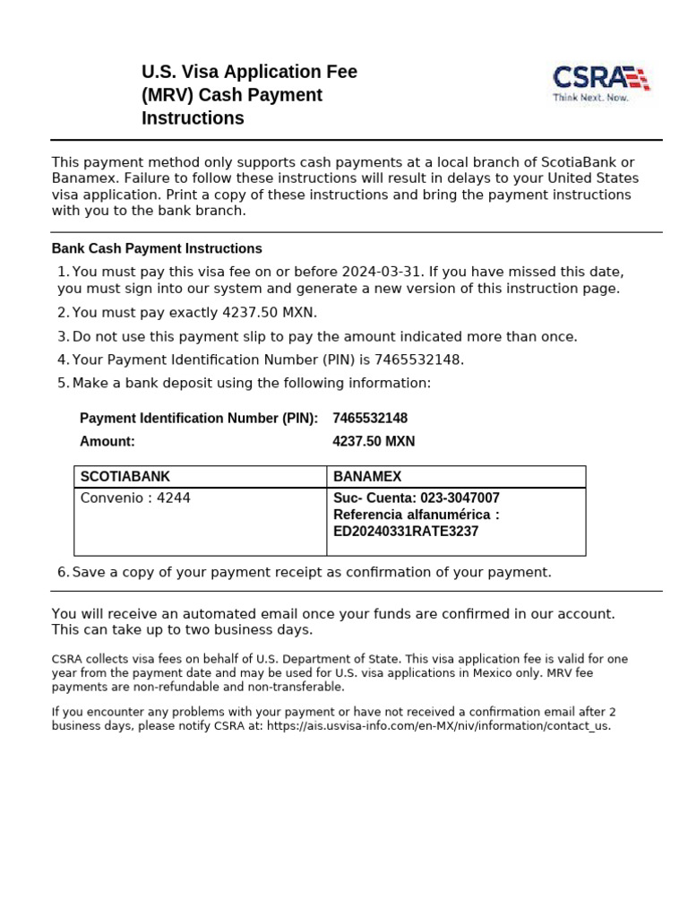 Payment Instructions | PDF