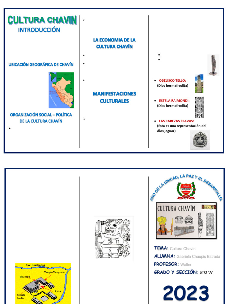Triptico Cultura Chavin | PDF