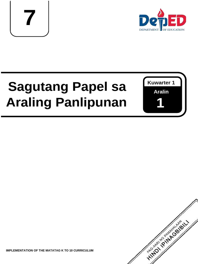 WS - Q1 - AP7 - Lesson 1 Week 1 | PDF