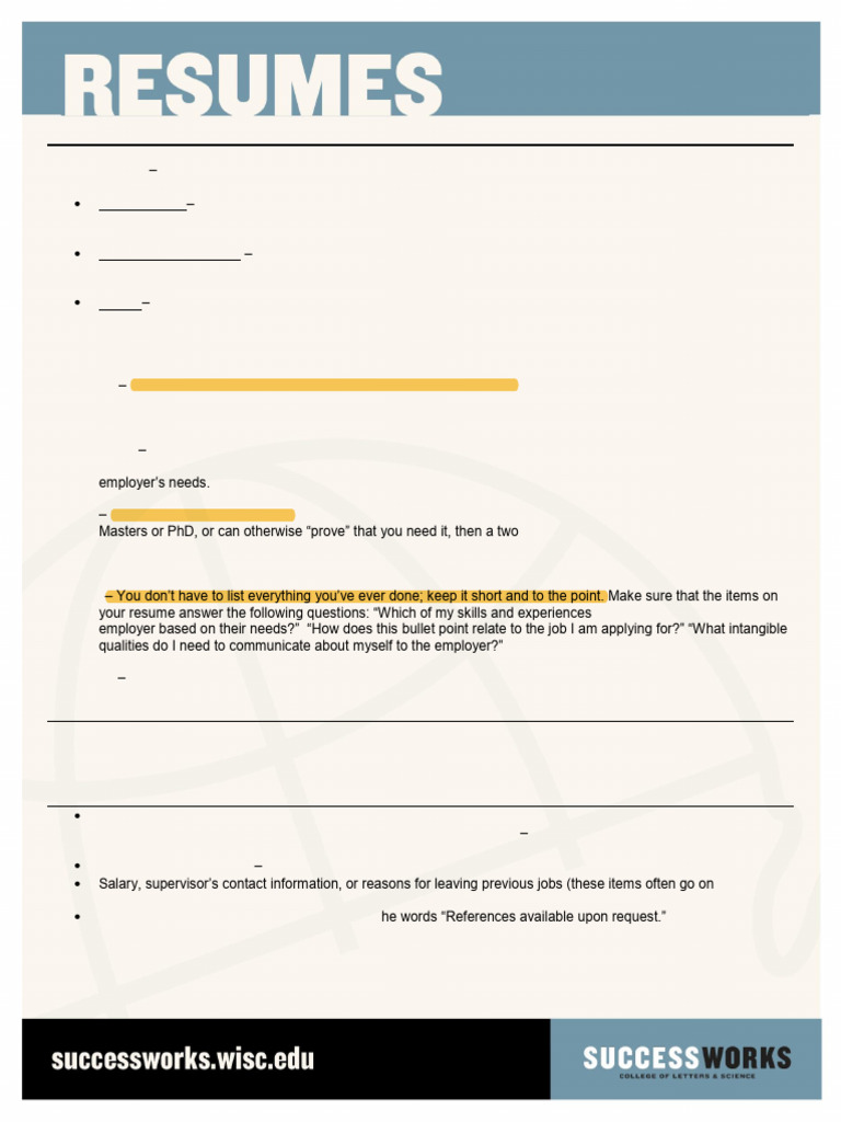 Resumes Template | PDF