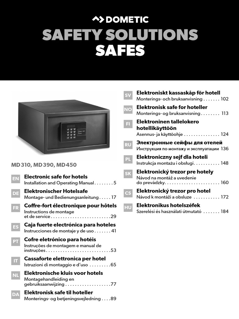 Dometic Manual MD 310, MD 390, MD450 | PDF