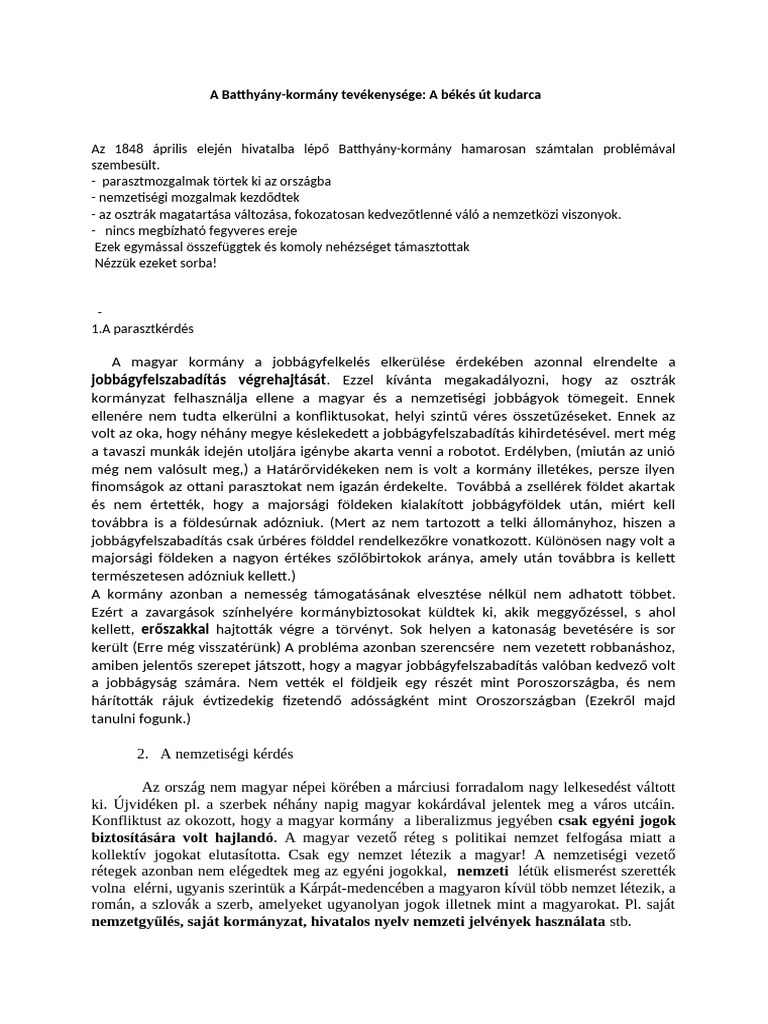A Batthyány 1 | PDF