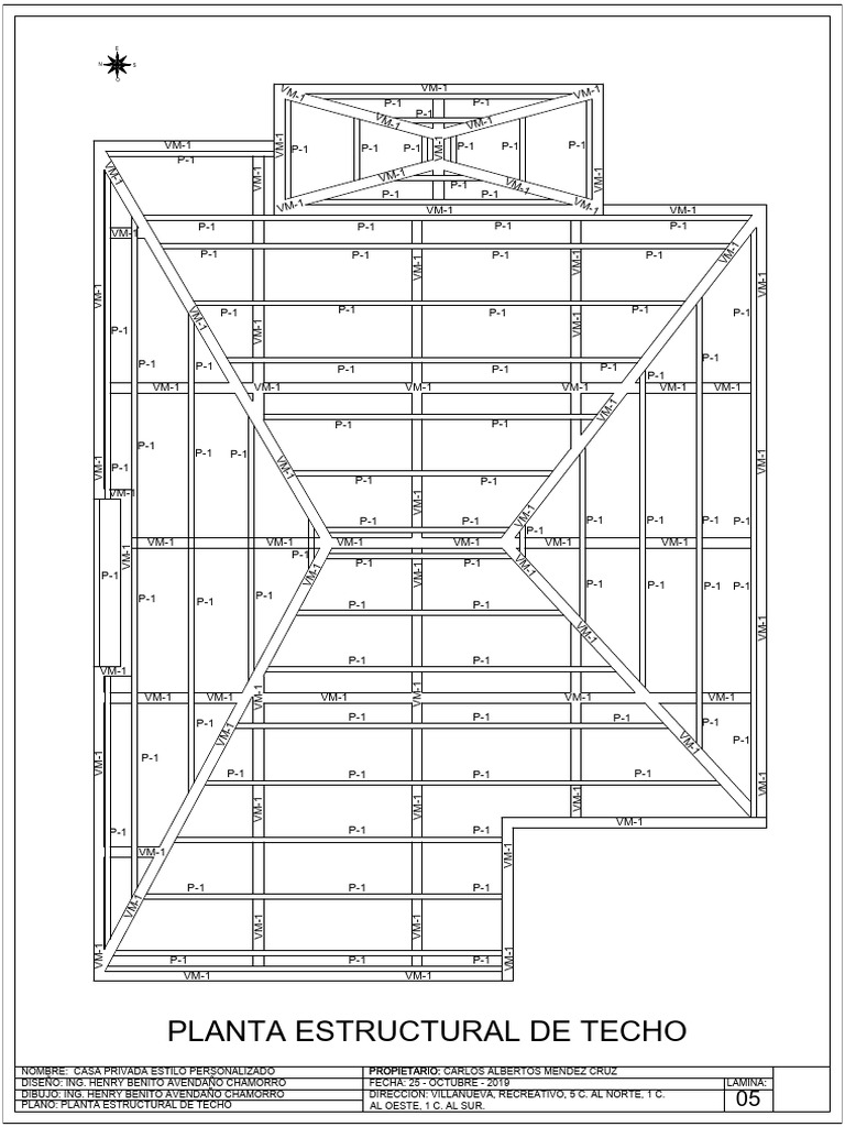 05-Planta Estructural de Techo | PDF
