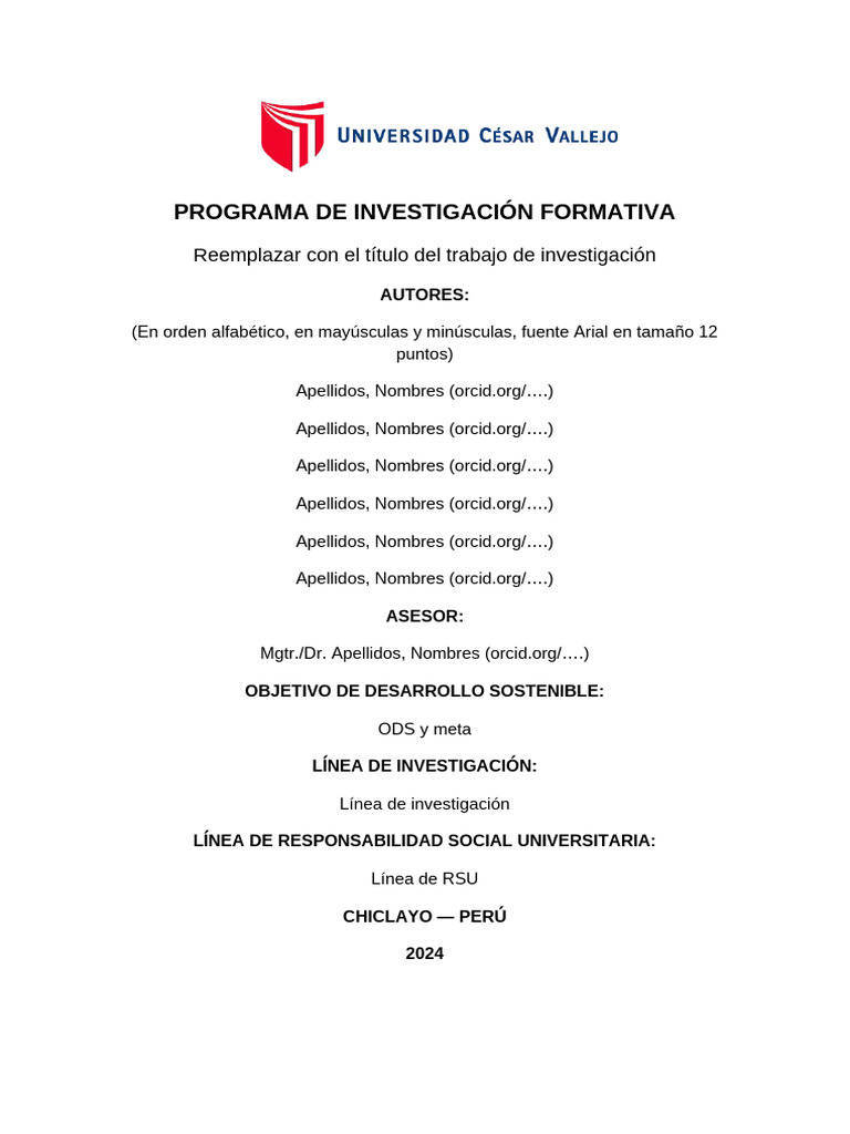 Guia de Trabajo de Investigación Formativa - Nivel 01 | PDF