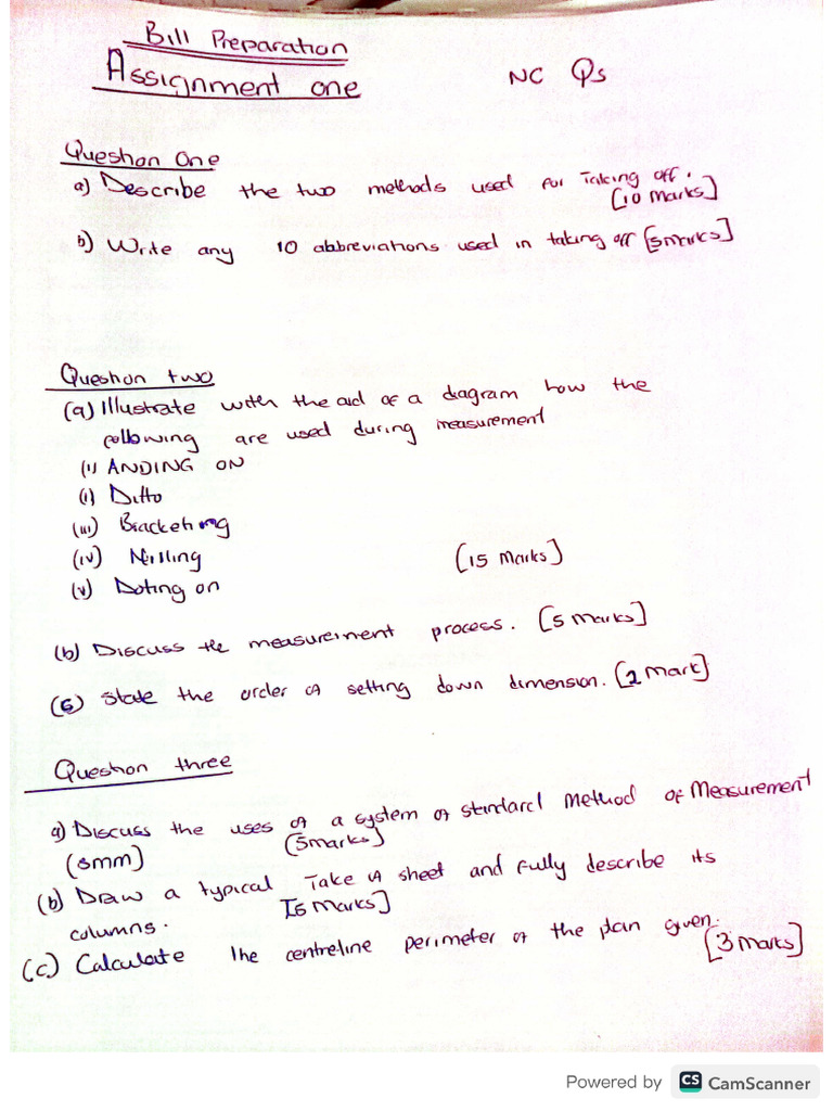 Boq Preparation Ass 01 | PDF