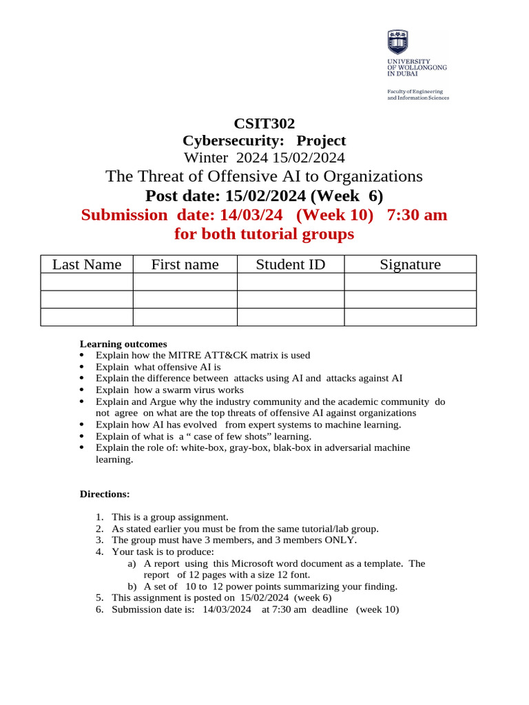 Csit302 Winter24 Project Ready To Post v44 | PDF | Artificial Intelligence | Intelligence (AI ...