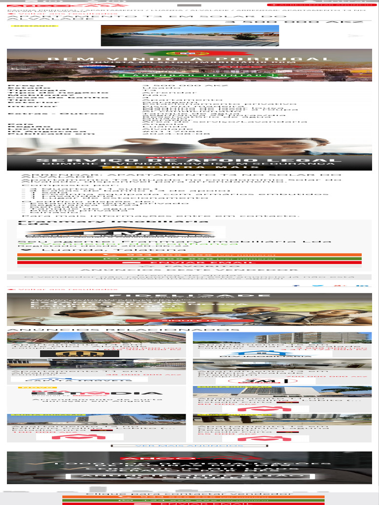 Apartamento T3 em Solar Do Alvalade - Angocasa | PDF