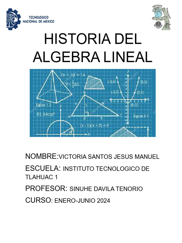 Historia Del Algebra Lineal Pdf