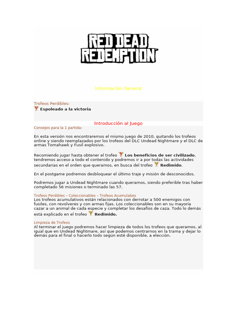 Red Dead Redemption | PDF