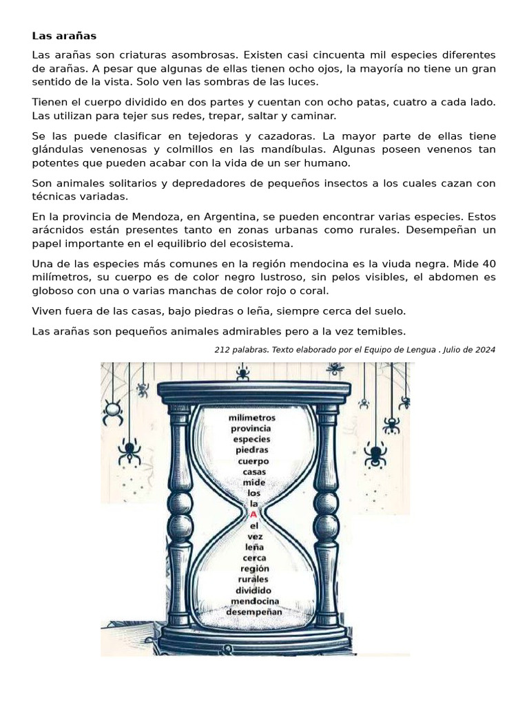 Las arañas: características y hábitat | PDF