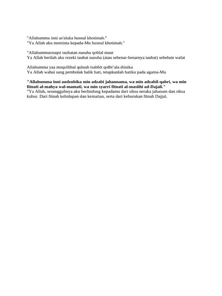 Allahumma Inni As | PDF