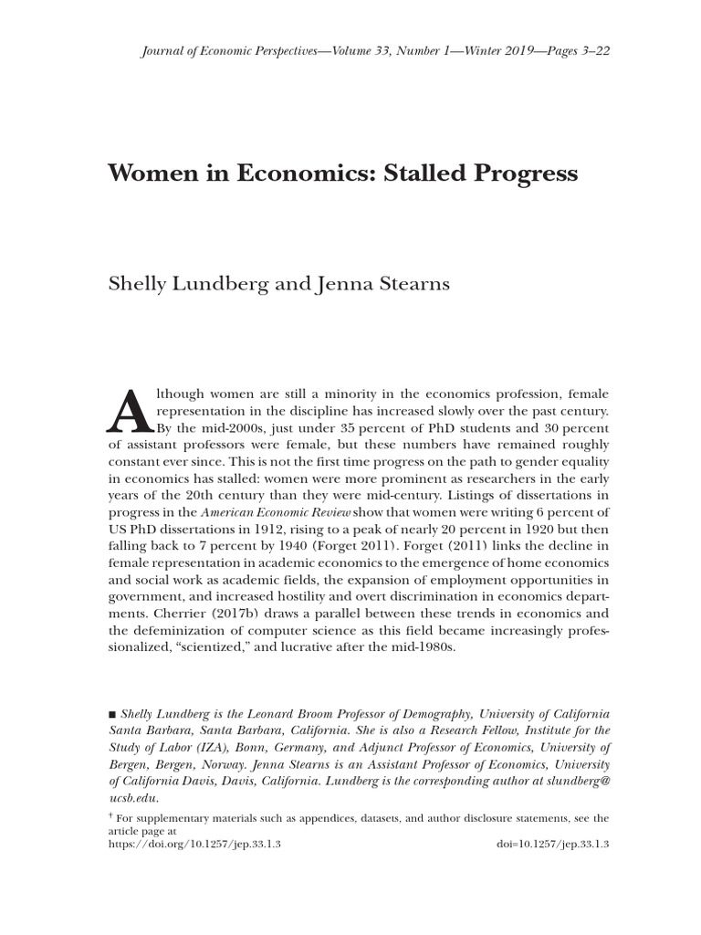 women in economic | PDF