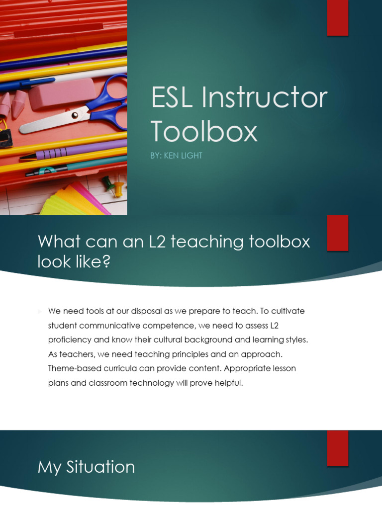New ESL Instructor Toolbox | PDF | English As A Second Or Foreign ...