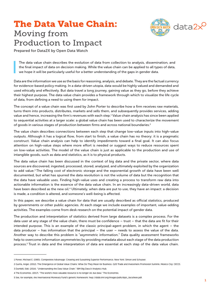 Data Value Chain | PDF