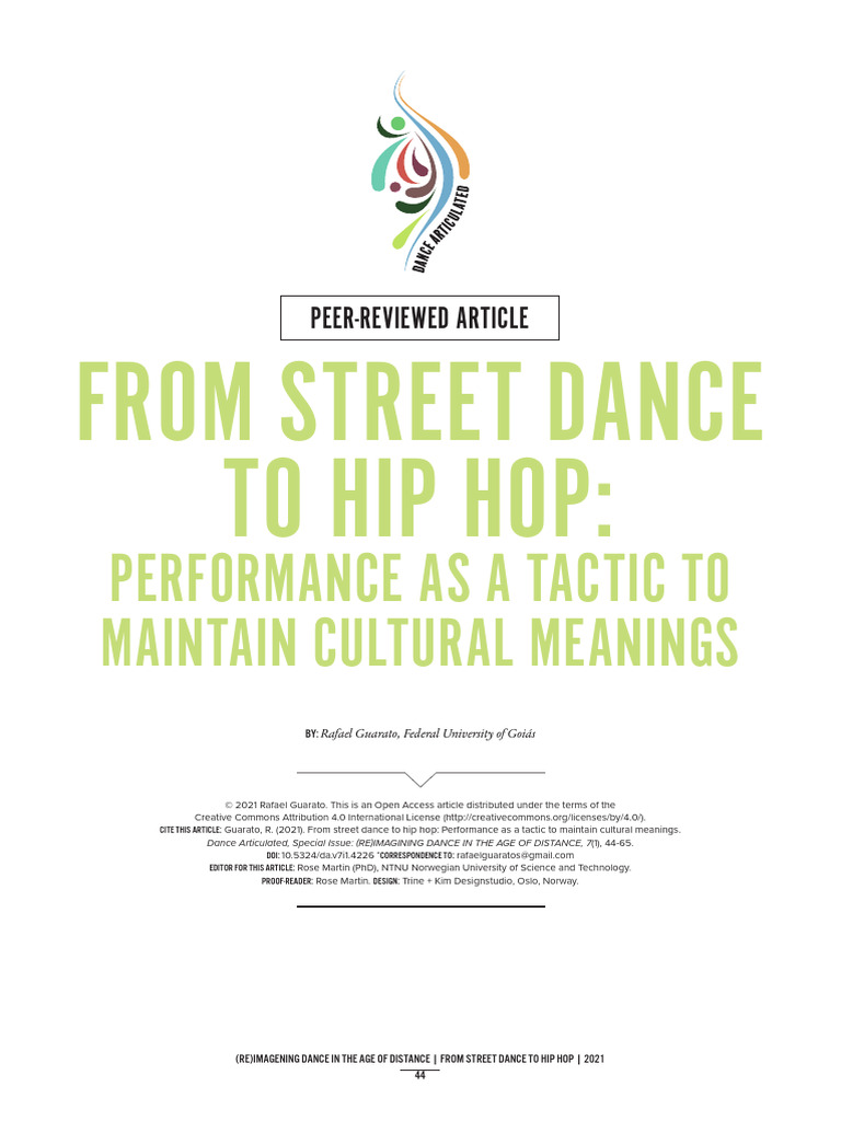 From Street Dance To Hip Hop Performance | PDF