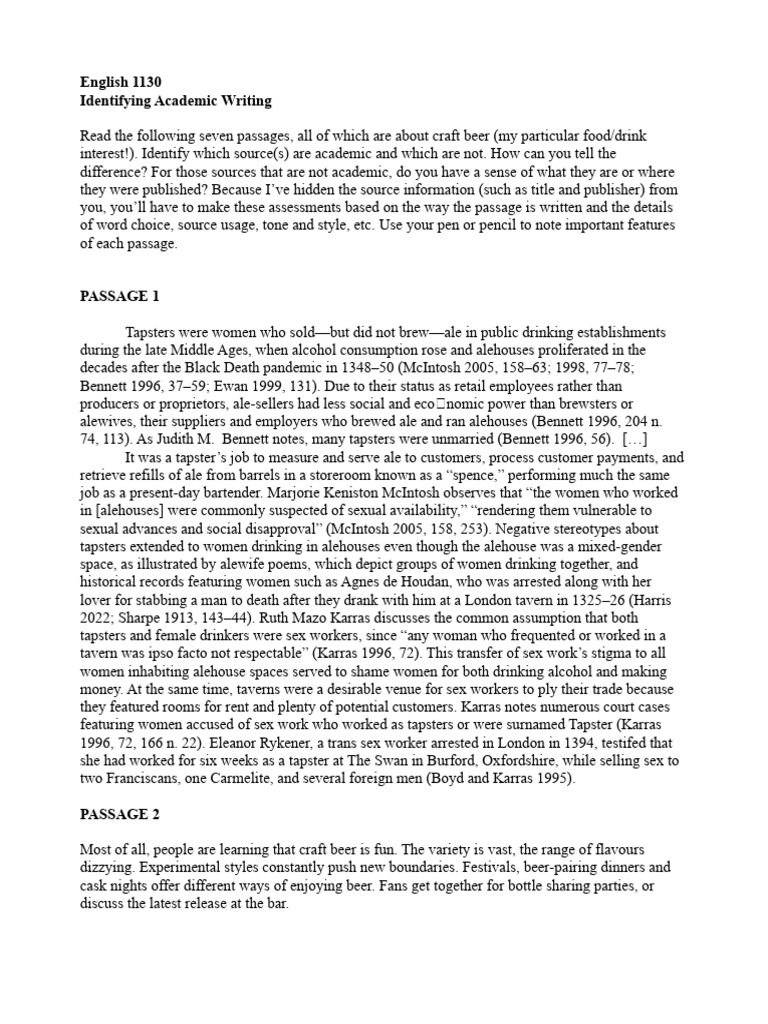 Identifying Academic Writing | PDF