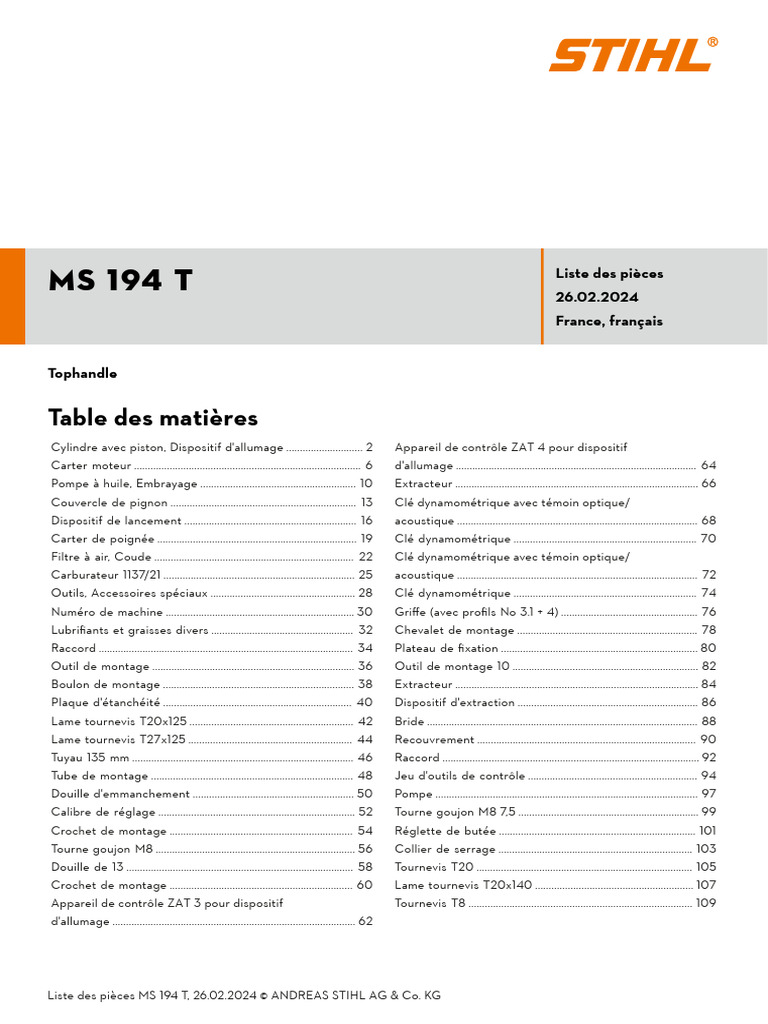 Parts MS 194T | PDF