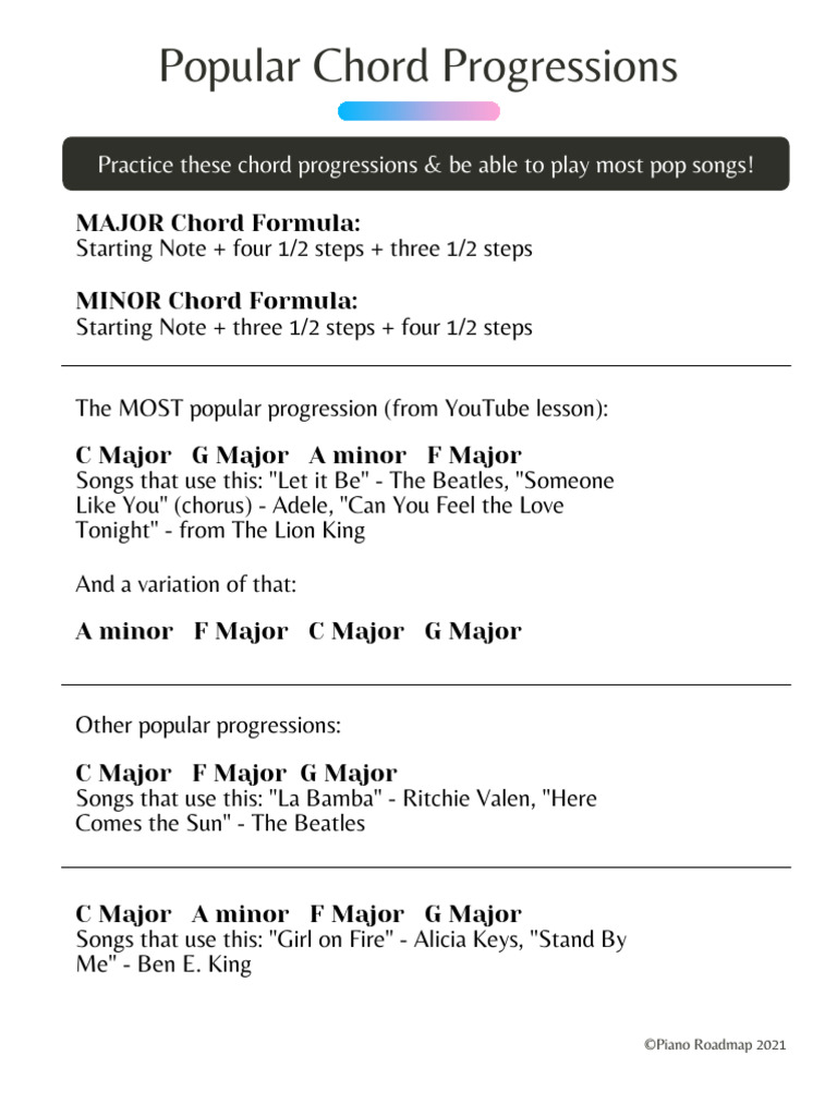Chord Worksheet | PDF