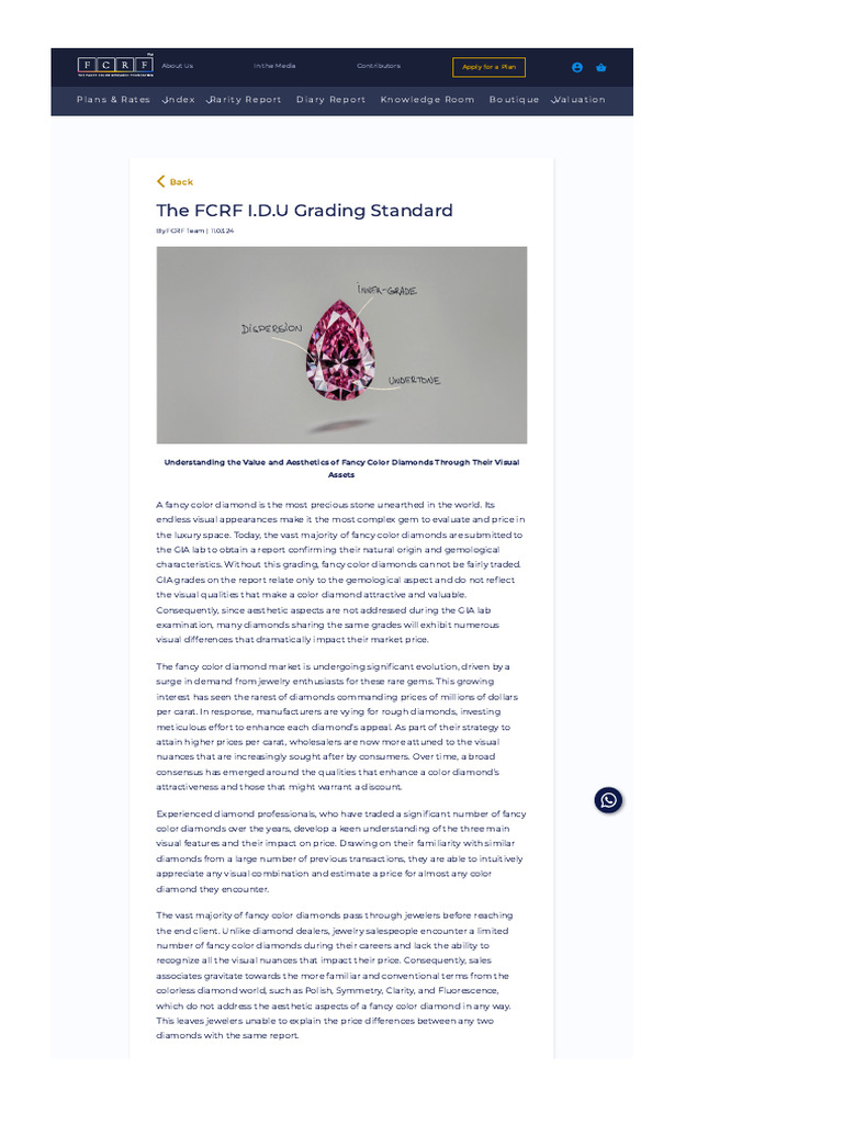 Fancy IDU Grading Standards | PDF