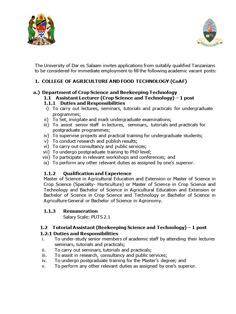 20241009331828tangazo La Nafasi Za Kazi Udsm September 2024 Final ...