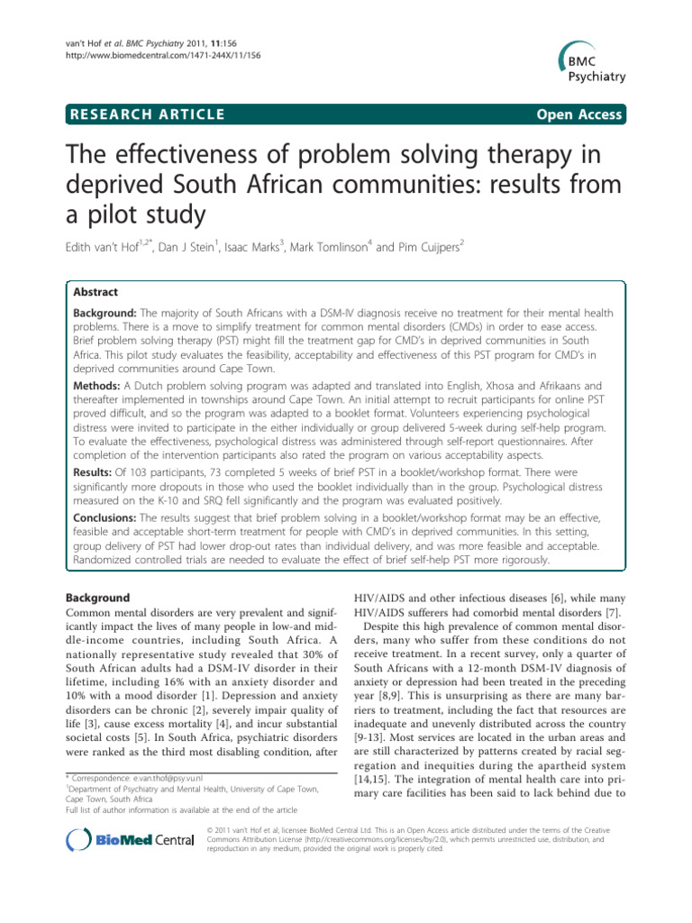 The Effectiveness of Problem Solving The | PDF