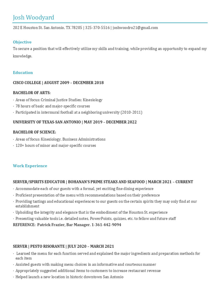 Josh Resume 2 | PDF