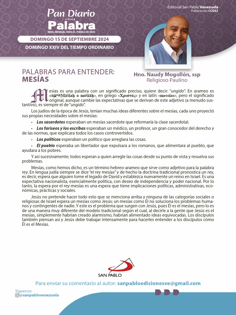 Artículo Dominical, 15 de Septiembre | PDF